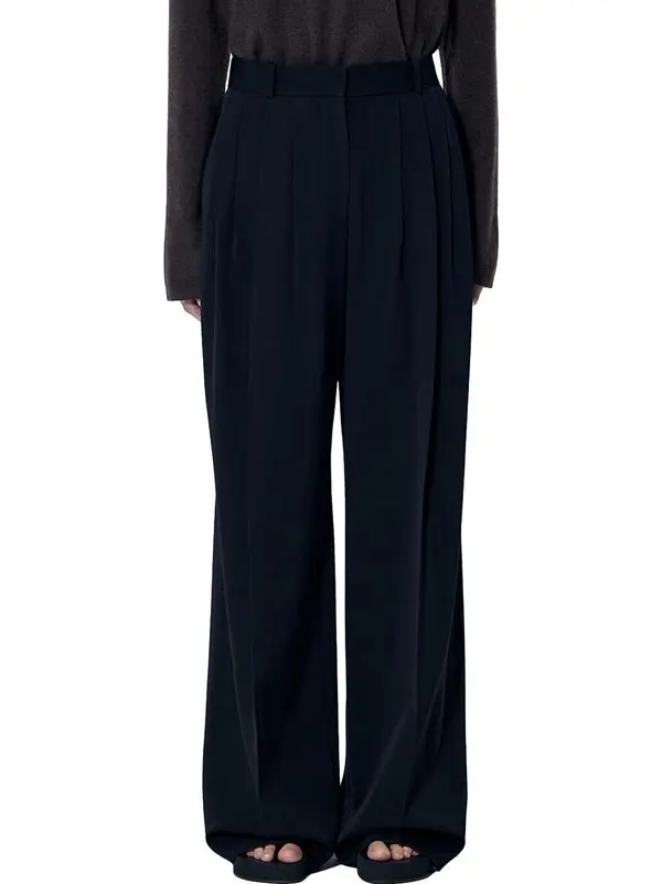 THE ROW Daniela Wool Pants - Black