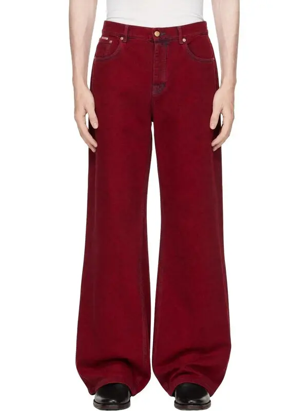 Eytys Flared Wide-leg Jeans - Red