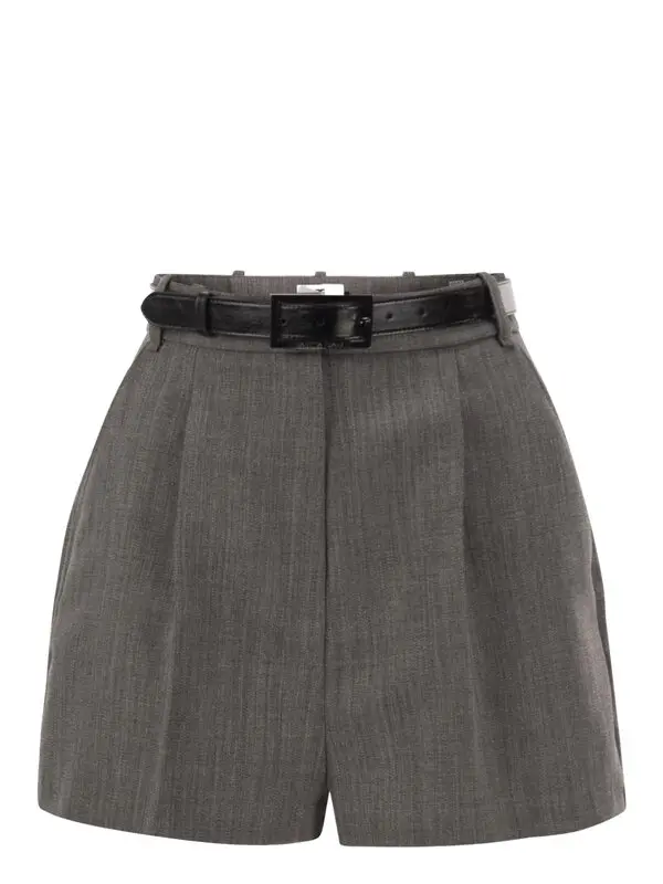 Elisabetta Franchi Pleated Shorts - Grey