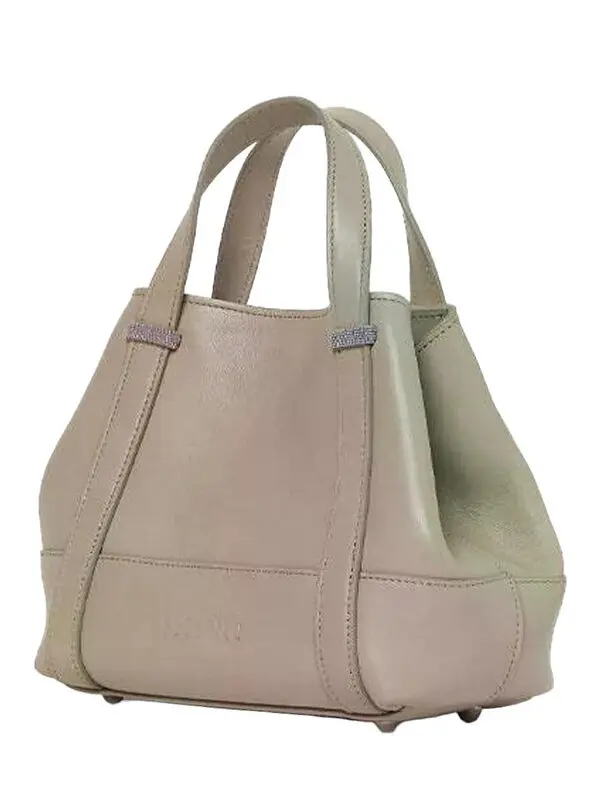 Peserico Mini Itinera Leather Tote Bag - Neutrals