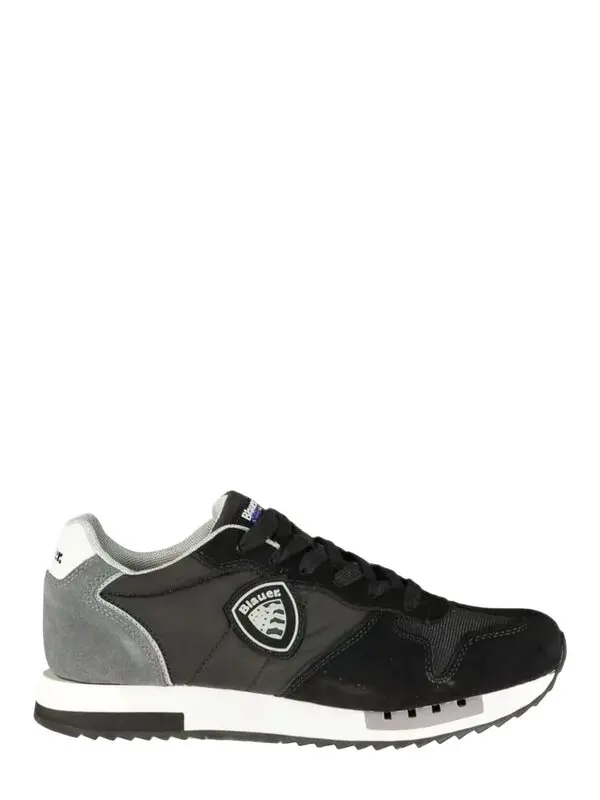 BLAUER. Queens Logo-patch Panelled Sneakers - Black