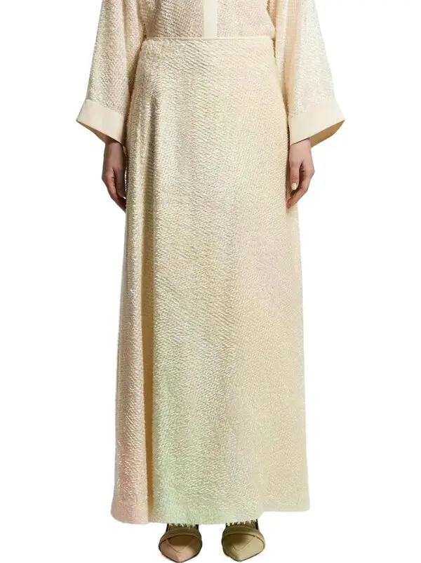 Peserico Textured-finish Maxi Skirt - Neutrals