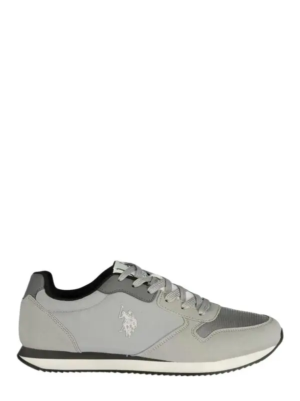 U.s. Polo Assn. Logo-embroidered Panelled Sneakers - Grey