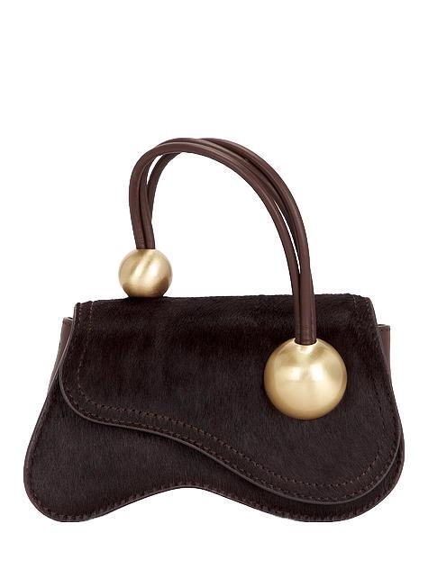 Cult Gaia Kazia Nano Crossbody In Brown - Dark Java