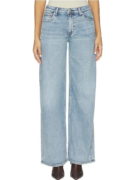 Rag & Bone Sofie Full Length Wide Jeans In Blue - Margo