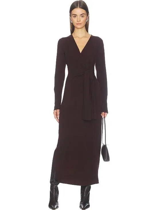Veronica Beard Salomez Knit Dress In Chocolate - Espresso