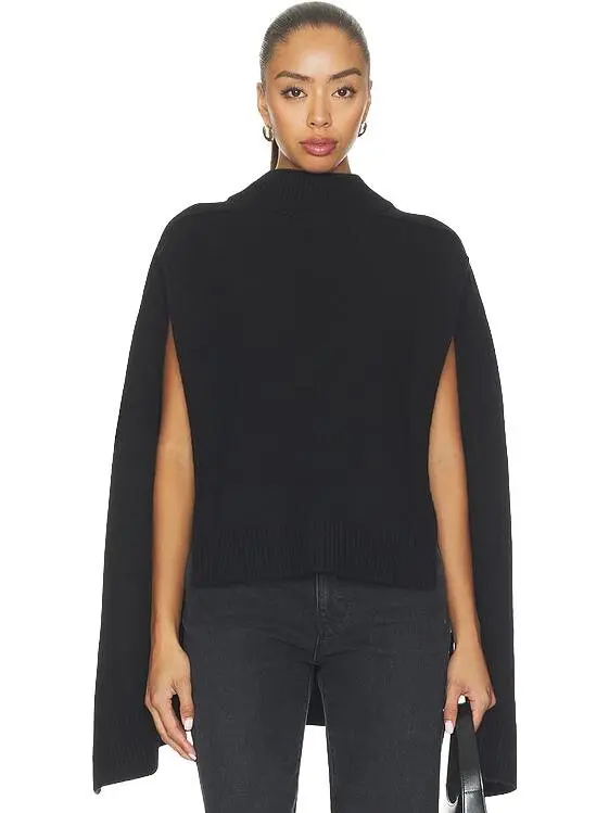 Source Unknown Noa Wool Cape Sweater - Black