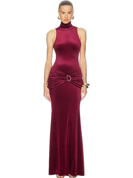 Delfi Alia Dress - Wine