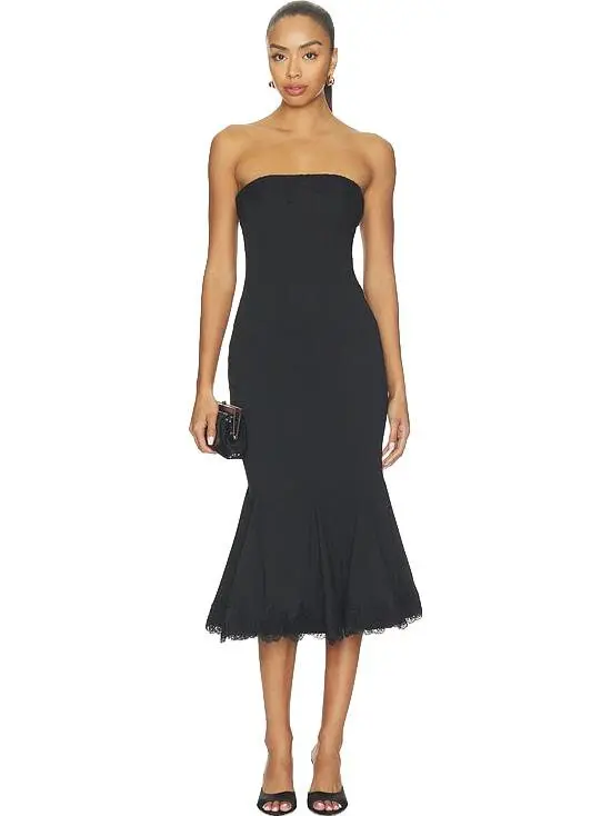 LOVERS AND FRIENDS Renet Midi Dress - Black