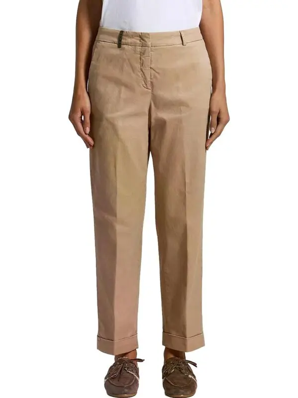 Peserico Pressed-crease Trousers - Neutrals