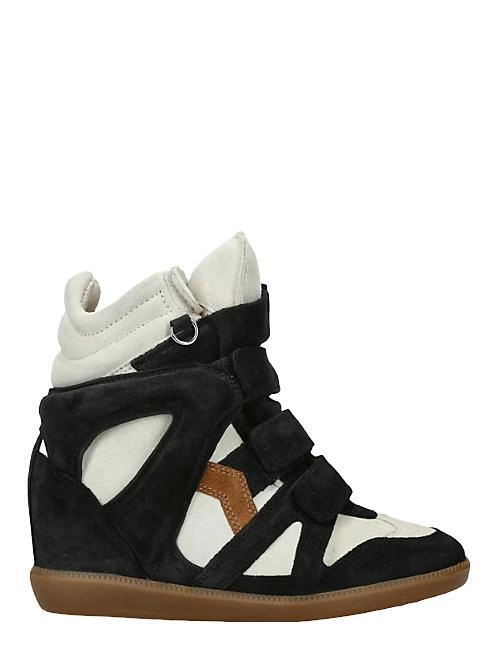 Isabel Marant Étoile Bekett Suede And Leather High-top Trainers - Black/comb