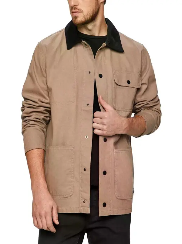 VANS Corduroy-collar Patch-pocket Jacket - Neutrals