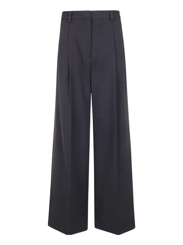 Filippa K Pleated Wide-leg Casual Trousers - Black