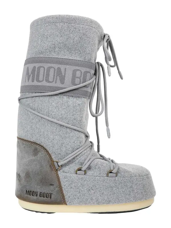 Moon Boot Icon Nubuck Felt Boots - Grey
