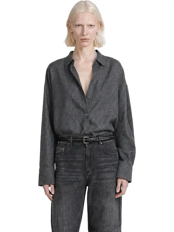 Max Mara Wool Flannel Shirt - Grey