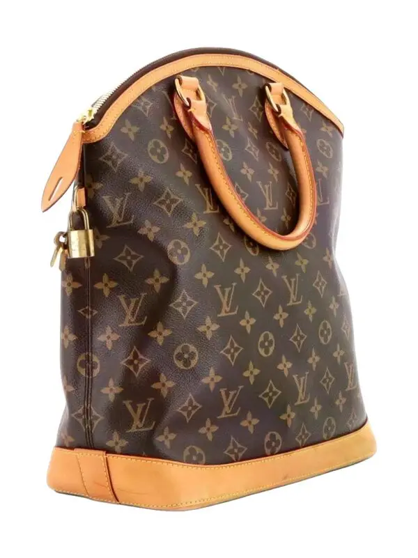 LOUIS VUITTON Lockit Handbag Monogram Canvas Pm Satchel - Brown