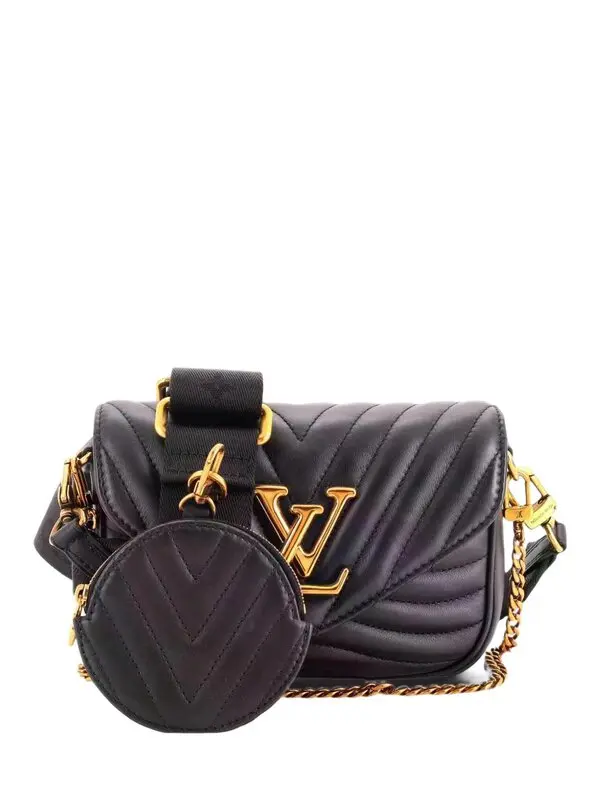 LOUIS VUITTON New Wave Multi Pochette Quilted Leather Crossbody Bag - Black