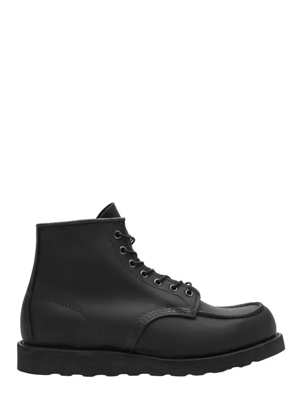 Red Wing Classic Moc Leather Boots With Traction Tred Wedge Sole - Black