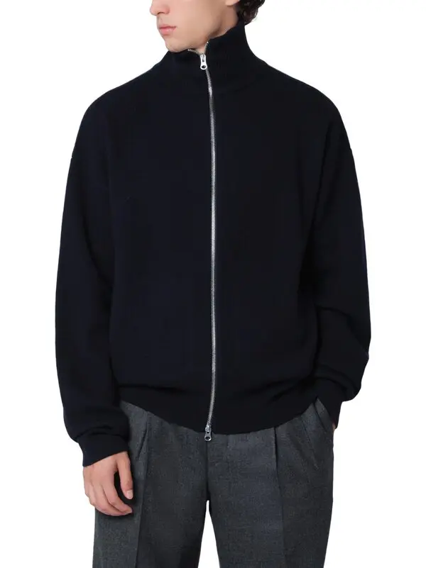 Extreme Cashmere Navy N°319 Xtra Out Cashmere Cardigan With Double-slider Zip - Blue