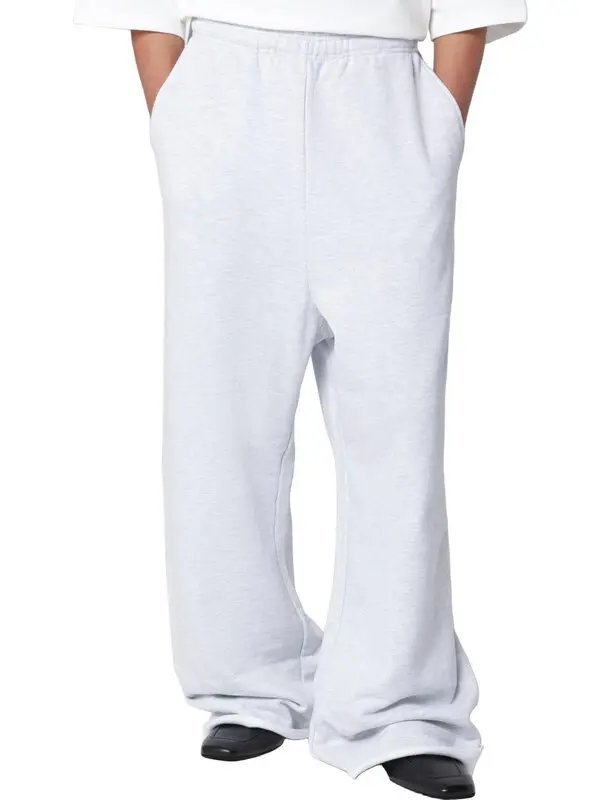 ENTIRE STUDIOS Wide Baggy Jogger Sweatpants With Drawstring Waist - Grey