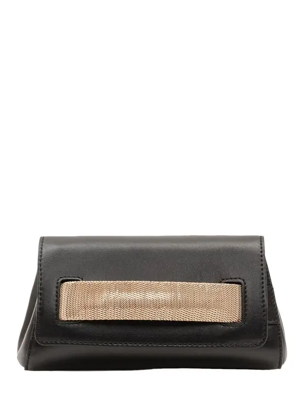 Orciani Gossip Mini Boston Clutch Bag - Nero