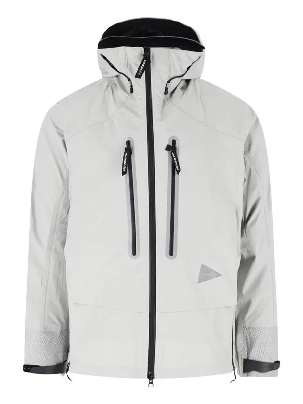 AND WANDER Hooded Technical Jacket - Grey