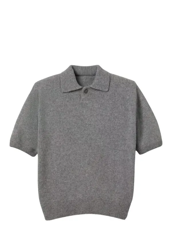 PETAR PETROV Sharp Line Short-sleeve Polo Top - Grey
