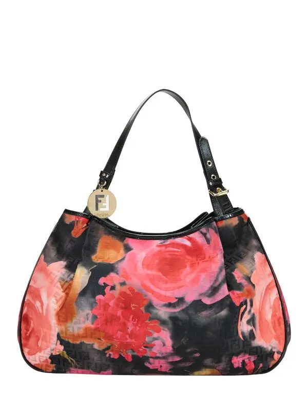 Fendi Multicolor Floral Zucchino Forever Hobo - Multi