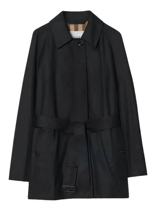 Burberry Short Cotton Car Coat - Black