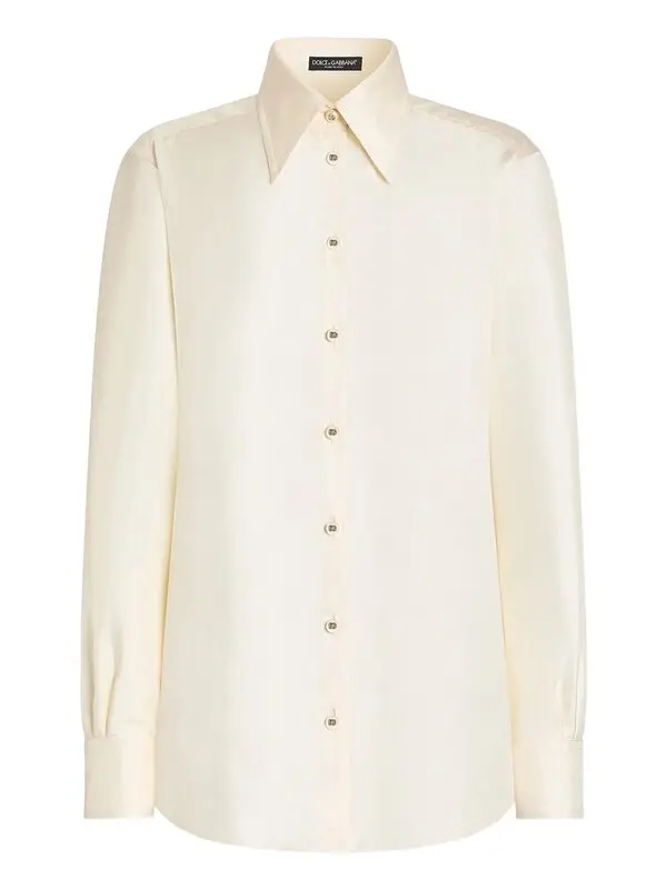 Dolce & Gabbana Camicia In Seta - White