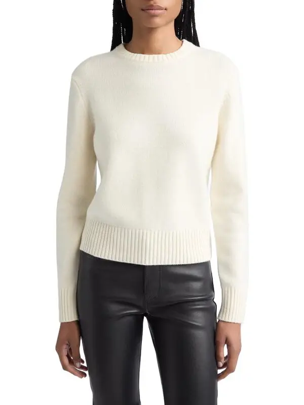 TOCCIN Jenny Wool & Cashmere Crewneck Sweater - Ivory