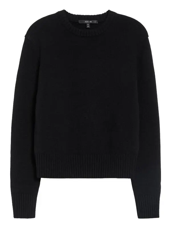 TOCCIN Jenny Wool & Cashmere Crewneck Sweater - Jet