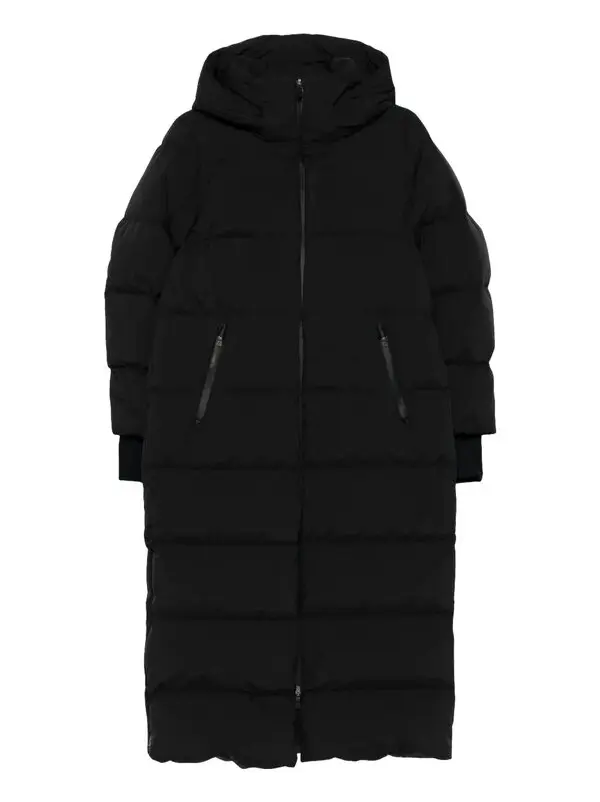 Herno 2layers Hooded Long Down Jacket - Black