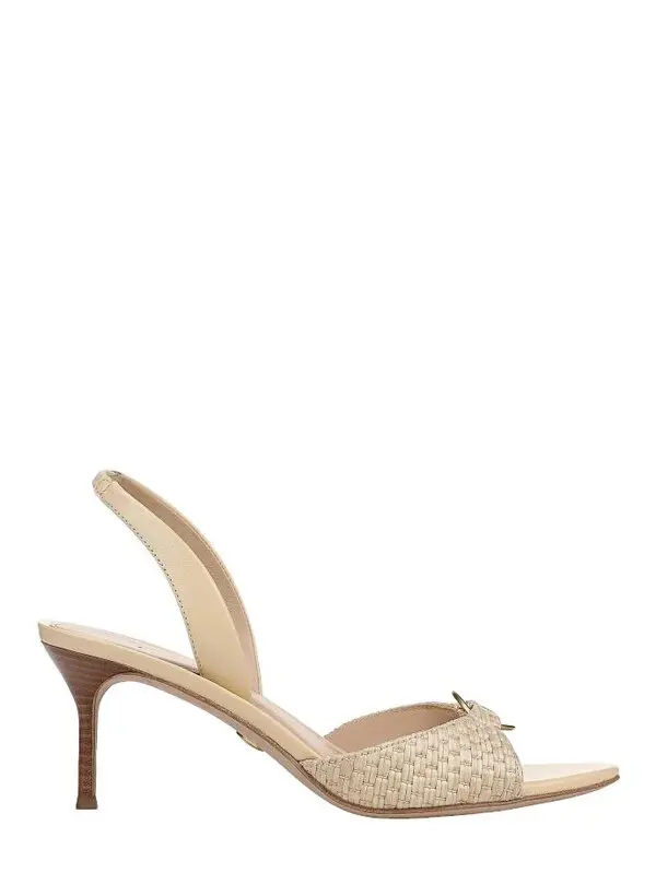 Veronica Beard Tia 65mm Leather Slingback Sandals - Natural
