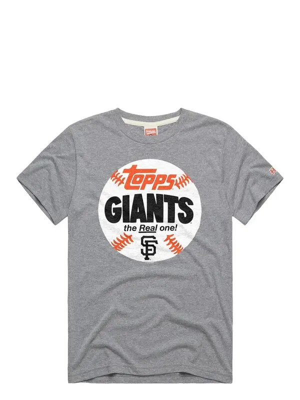 HOMAGE San Francisco Giants Mlb X Topps Baseball The Real One Tri-blend T-shirt - Gray