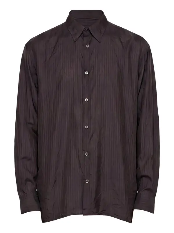 Dries Van Noten Striped Shirt 704 'dark - Brown