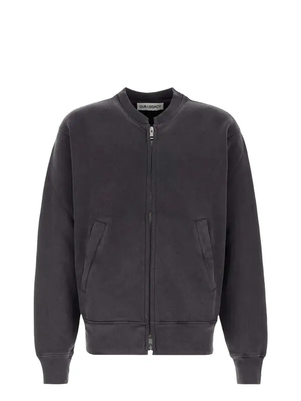 Our Legacy Rift Zip Sweatshirt 'relic Plum - Tan