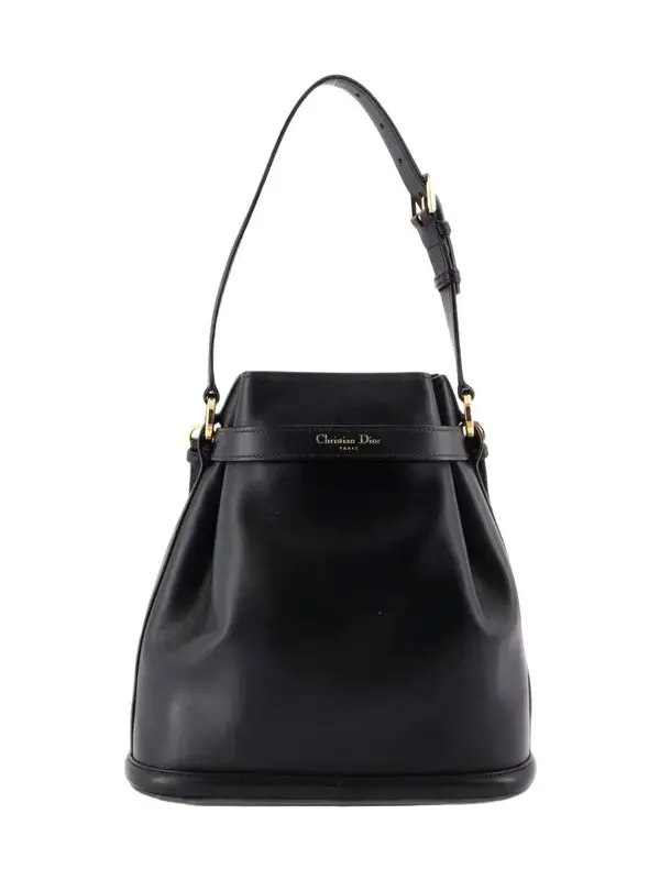 Dior C'est Leather Medium Bucket Bag - Black