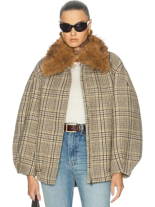 Ronny Kobo Savannah Jacket In Beige - Multi