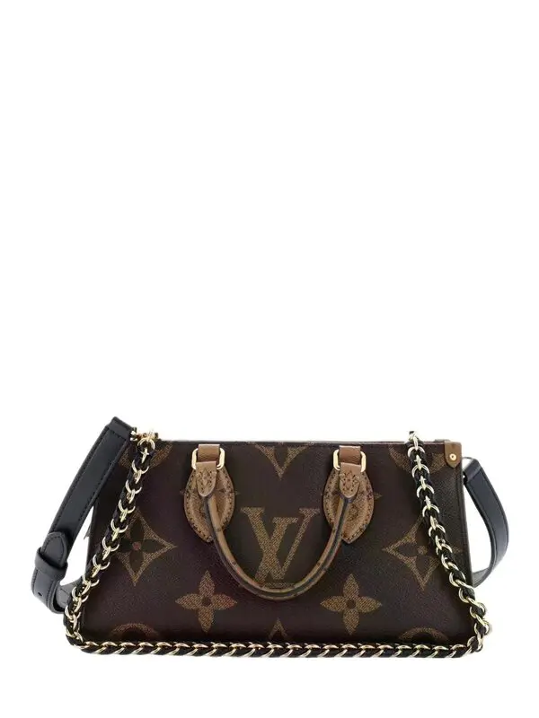 LOUIS VUITTON Onthego Chain Reverse Monogram Giant East West Tote Bag - Brown