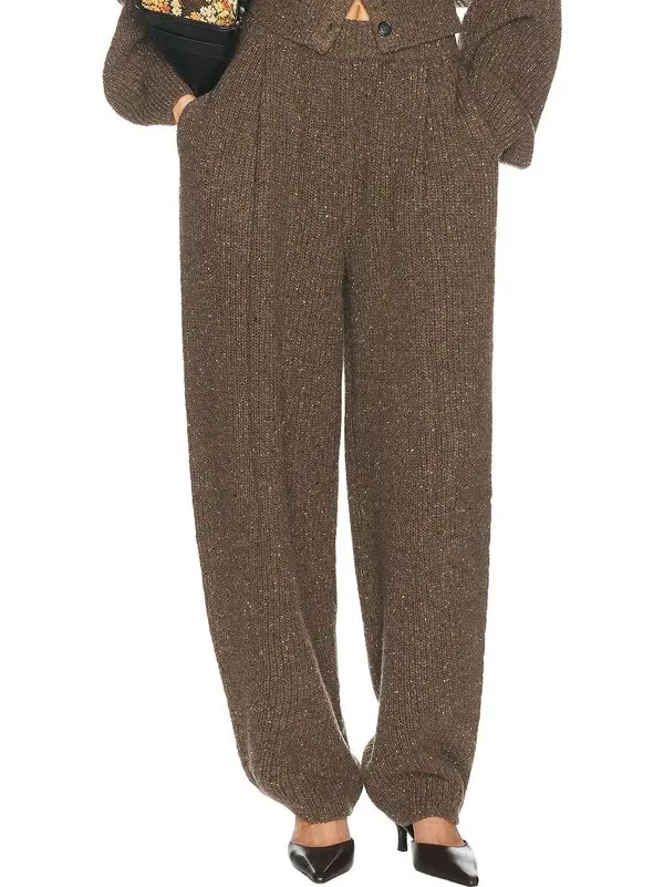 HELSA Dosela Fleck Knit Pant In Brown - Brown Multi