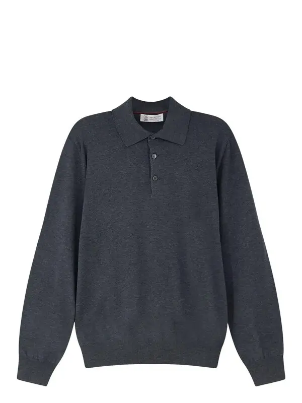 Brunello Cucinelli Cotton Polo Shirt - Gray