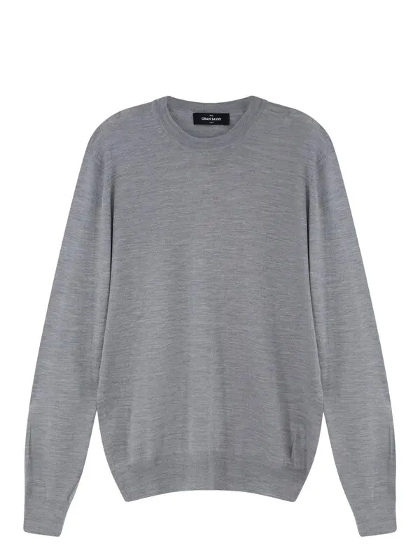 GRAN SASSO Virgin Wool, Cashmere, And Silk Blend Sweater - Gray