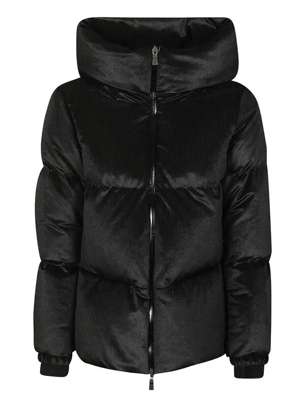 Herno Short Hooded Down Jacket - Black