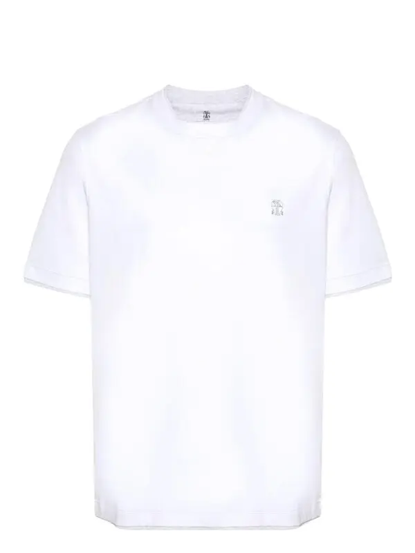 Brunello Cucinelli Logo Cotton T-shirt - Multicolor