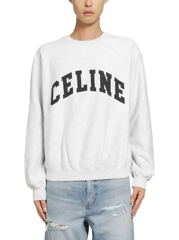 Celine Logo Cotton Sweatshirt - Multicolor
