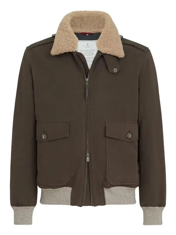 Brunello Cucinelli Cotton Blend Bomber Jacket - Multicolor