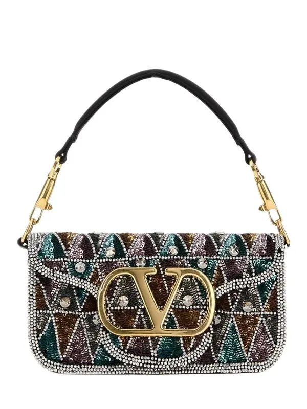 Valentino Garavani Locò Embroidered Small Shoulder Bag - Multicolor
