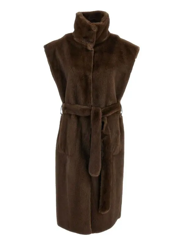 STAND STUDIO Oaklynn Faux-fur Jacket - Marrone