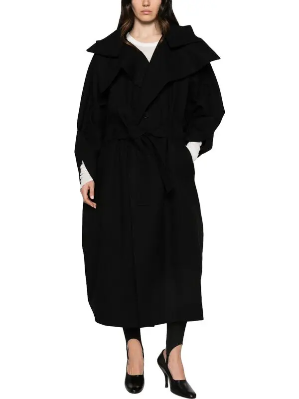 Issey Miyake Wool Long Coat - Multicolor